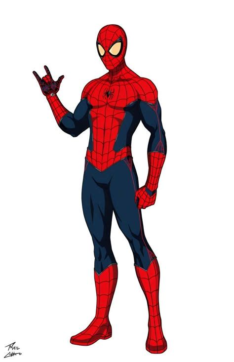 Spider Man Full Body Drawing