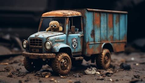 Premium Ai Image Soviet Toys Of Rusty Truck In Chernobyl Nuclear