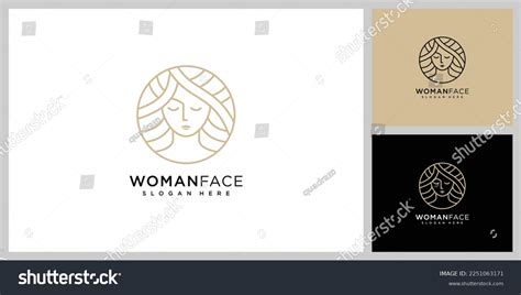 Woman Face Logo Vector Design Template Stock Vector Royalty Free