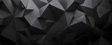 Abstract Geometric Dark Polygon Texture Background With 3d Angular