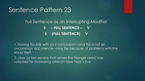 Sentence Patterns Ppt Download