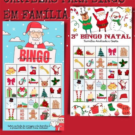 Cartela Bingo Natal Arte Digital Elo Produtos Especiais
