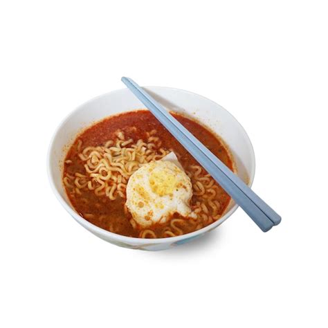 Premium Photo Spicy Ramen Noodle Bowl With Chopsticks