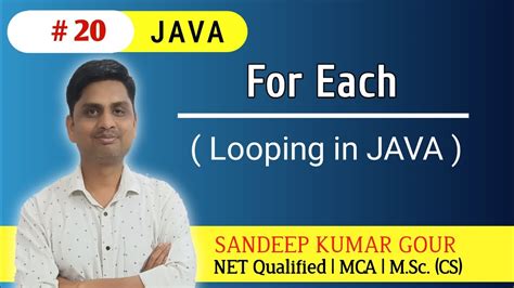 For Each Loop In Java Loops In Java Youtube