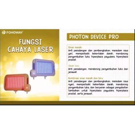 Terapi Sinar Photon Device Pro Pdp Fohoway Di Malang Kota Tribun Jualbeli