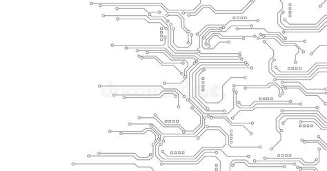 Black Circuit Diagram On White Background Stock Vector Illustration