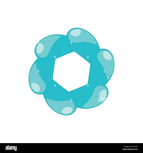 Light Sky Blue Abstract Shape Icon Cartoon Style Stock Vector Image