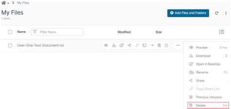 Delete Files From The User Portal Integrate Dell ECS With FileCloud