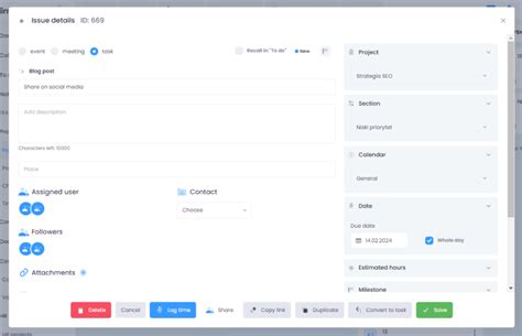 displaying subtasks in a separate window firmbee