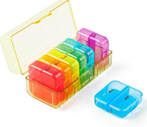 Daviky Medicine Pill Organizer 7 Day Weekly Pill Organizer