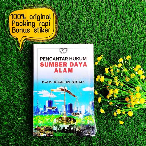 Jual BUKU PENGANTAR HUKUM SUMBER DAYA ALAM SALIM HS Shopee Indonesia