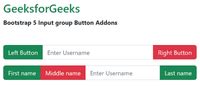 Bootstrap Input Group Button Addons Geeksforgeeks