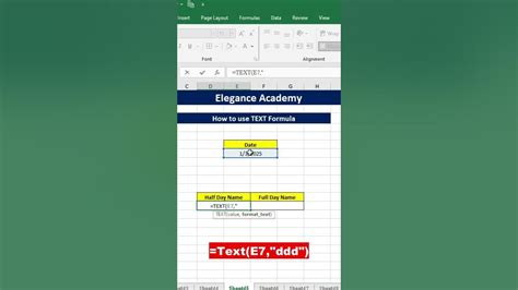 How To Use Text Formula In Excel🔥 Excel Msexcel Eleganceacademy Youtube