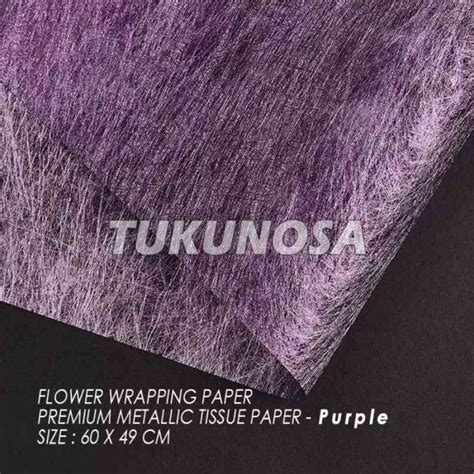 Jual Perpack Flower Wrapping Premium Metallic Tissue Paper Kertas