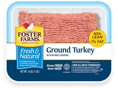 Fresh Natural Ground Turkey 93 Lean Products Foster Farms