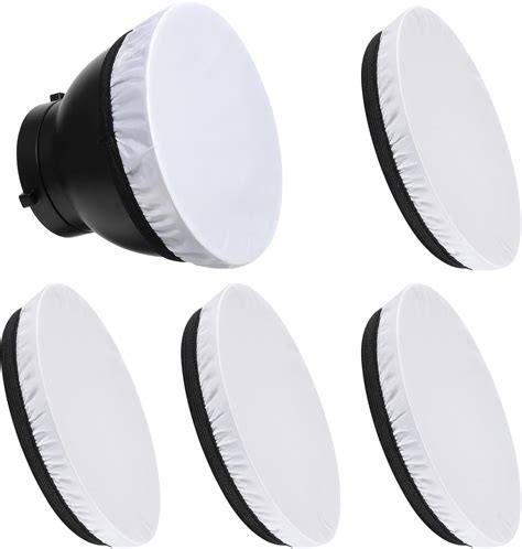 Peovlvn 4 Pieces Light Diffuser 7inch 18cm Ring Light Diffuser Standard Cloth