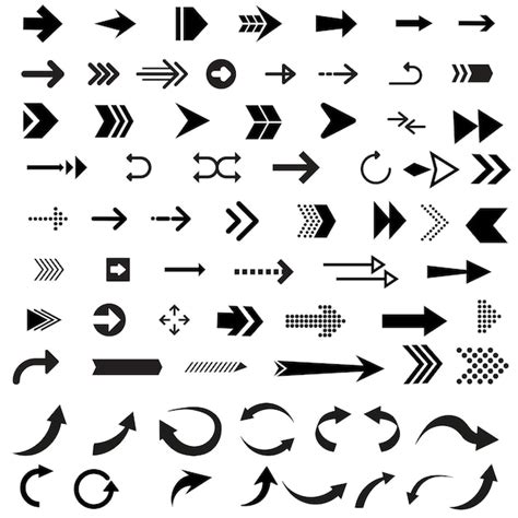 Premium Vector Arrow Icon Arrow Vector Collection Arrow Collection Cursor