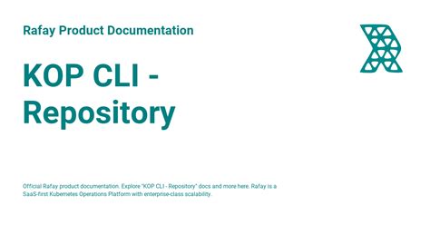 Kop Cli Repository Rafay Product Documentation