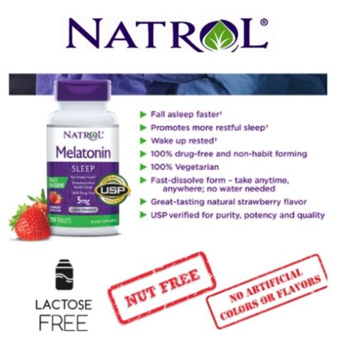 Natrol Melatonin 5 Mg 250 Fast Dissolve Tablets Lazada Ph