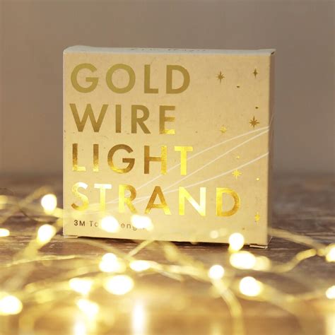 30 Battery Powered Led Gold Wire String Lights Lisa Angel