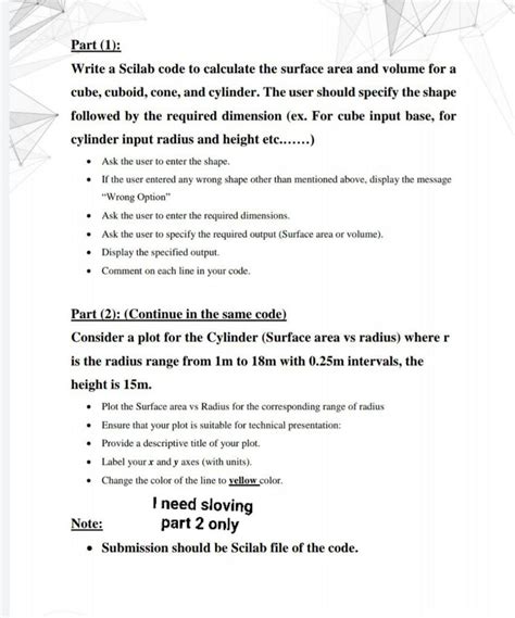 solved part 1 write a scilab code to calculate the