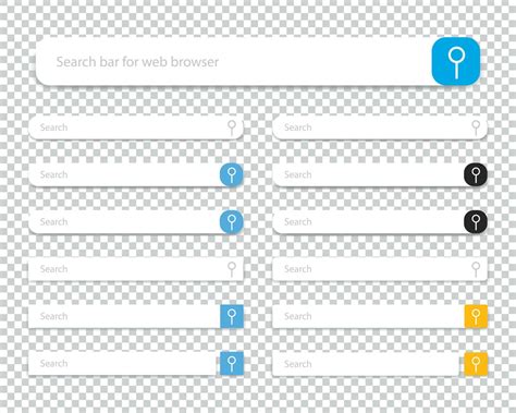 Search Bar For Web Browser Set Of Search Bar Templates For User Interface Web Design Mobile