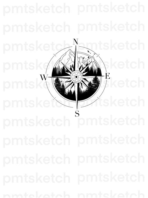 Compass Pmtsketch Tattooanddesign