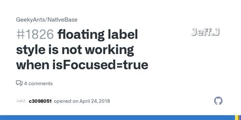Floating Label Style Is Not Working When Isfocusedtrue · Issue 1826