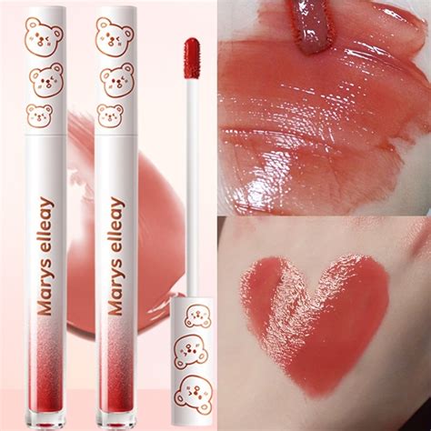 워터리 러스트러스 립 글로스 하이 피그먼트 글로시 립 틴트 모이스춰라이징 롱 라스팅 립 글레이즈 화장품 뷰티and건강 Temu