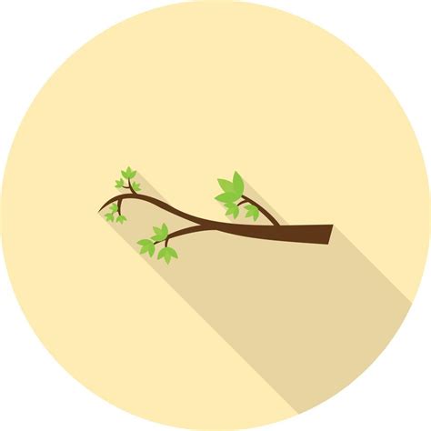 Branch Flat Long Shadow Icon 11270740 Vector Art At Vecteezy