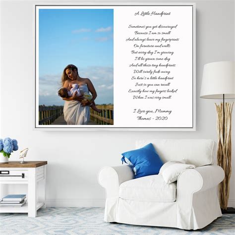 Photo And Poem Canvas Print Custom Poem Print Poem Lyrics Etsy