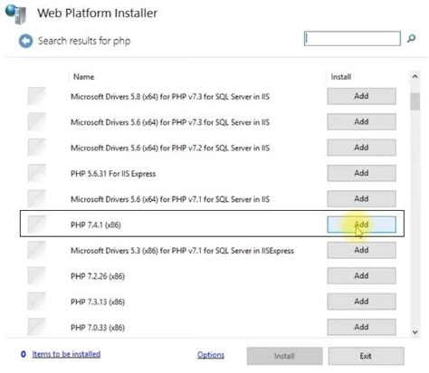 how to install php in iis on windows