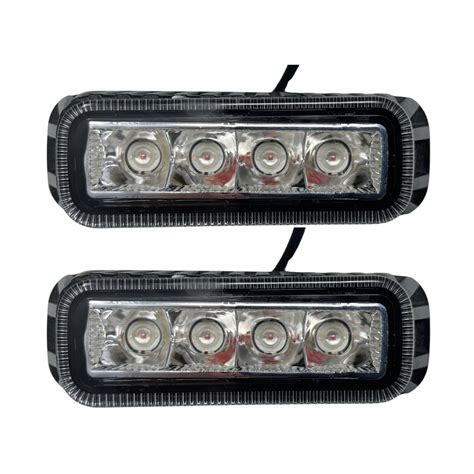4 X 15 Rectangle 4 Led Amber Strobe Light 12w Ip65 Waterproof Surface