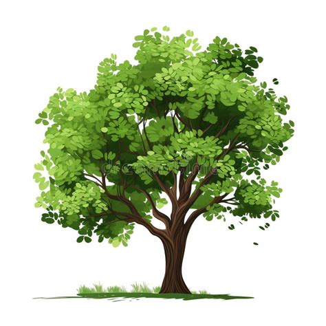 Illustration Of Tree On White Background Generative Ai Stock Illustration Illustration Of