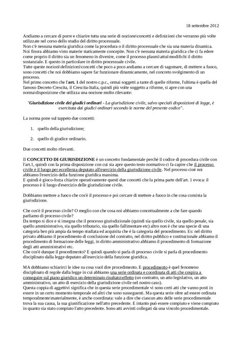 Appunti Di Procedura Civile Docsity