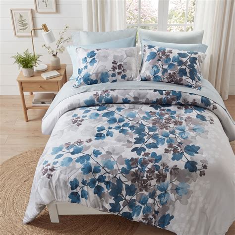 Regency Heights Full Size Comforter Set Blue Bed In A Bag 9 Pieces