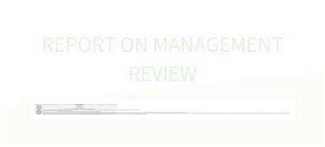 Guidelines For Effective Management Review Report Excel Template Free Download Pikbest