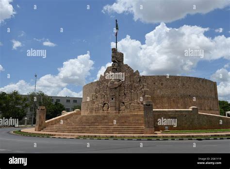 The Monument To The Flag Along Paseo Montejo In Merida Yucatan