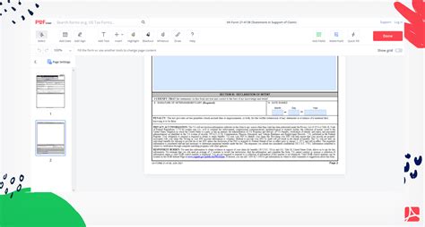 VA Form 21 4138 PDF Statement In Support Of Claim PDFLiner