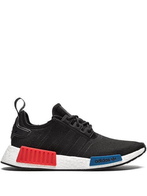 Adidas NMD R1 Black Red White Sneakers Black FARFETCH