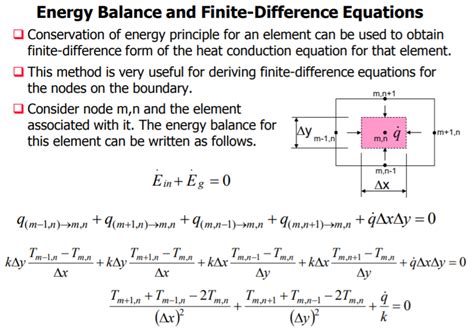 Conservation Of Energy Equation Heat Transfer