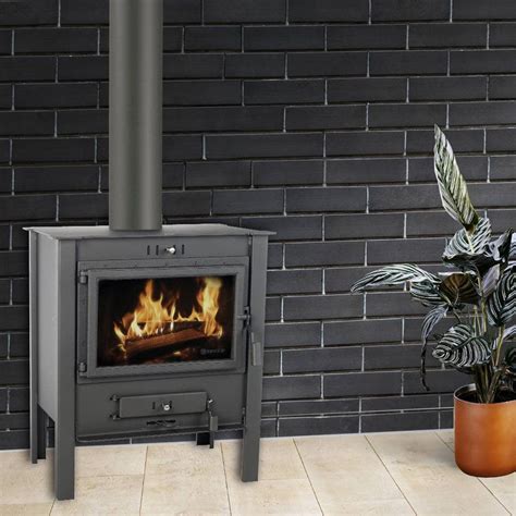Fogão a lenha Madrid EcoDesign Theca 43 5 x 61 x 70 5 18Kw Brycus
