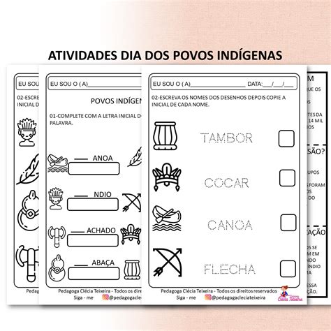 Atividades Dia Dos Povos Indígenas Clécia Teixeira