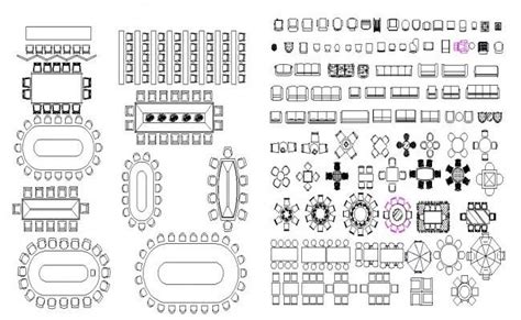 Autocad Block Of Multiple Furnitures
