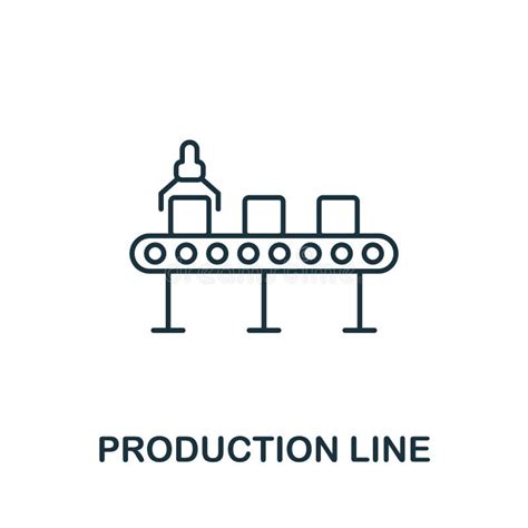 Production Line Icon Monochrome Simple Product Management Icon For