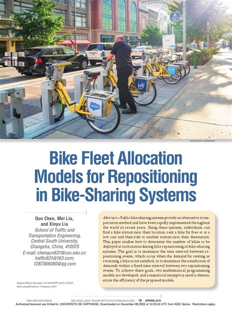 Bike Fleet Allocation Models For Repositioning In Bike Sharing Systems