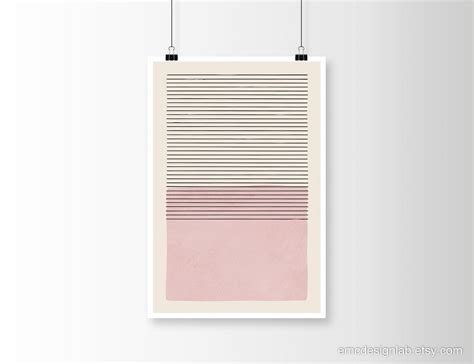 Blush Pink Minimalist Wall Art Contemporary Minimal Color Etsy