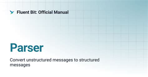 Parser Fluent Bit Official Manual