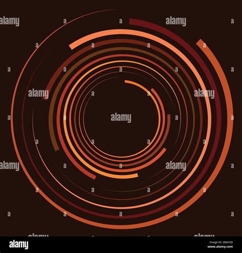 Monochrome Cyclic Cycle Concentric Rings Revolved Spiral Vortex Whorl Abstract Circular