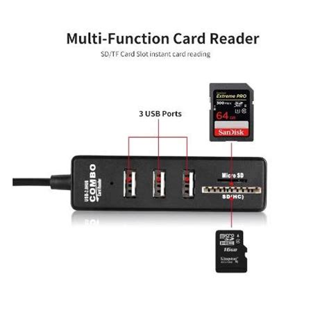 Jual USB Hub 2 In 1 3 Port Combo Card Reader SD TF Card Shopee Indonesia